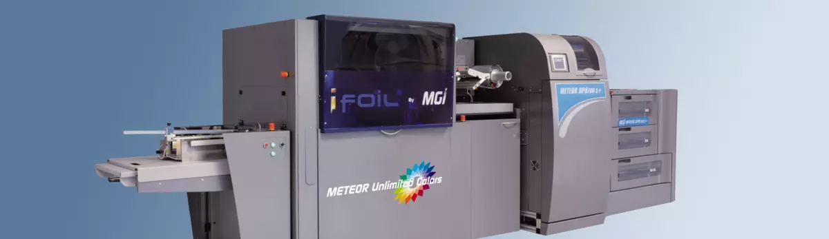 Edler Foliendruck mit MGI Meteor Unlimited Colors | KONICA MINOLTA
